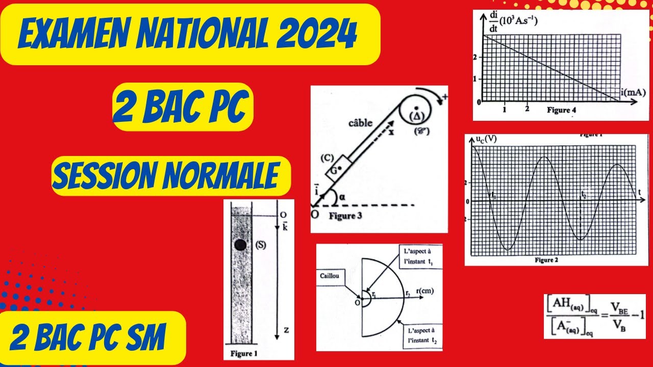 Examen Nationale physique chimie 2024-2 BAC PC - تصحيح الامتحان الوطني ...