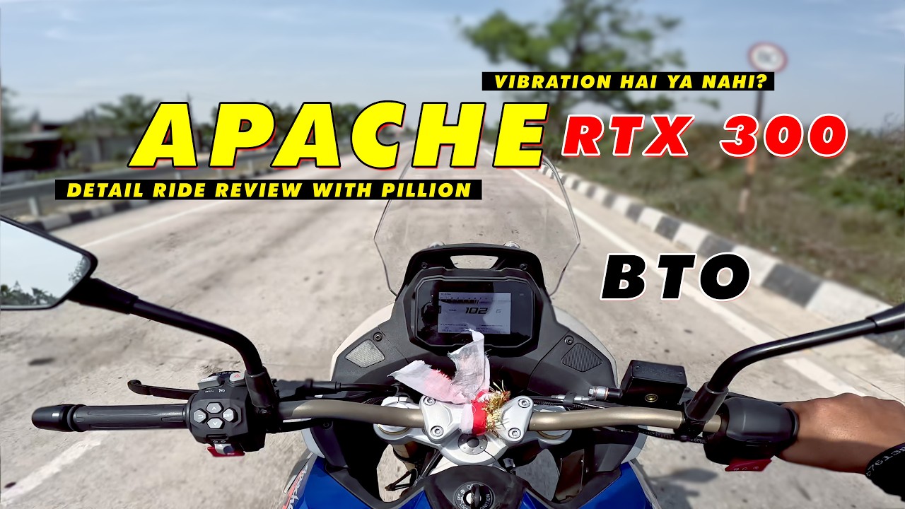 TVS Apache RTX 300 BTO Ride Review with Pillion | Power, Comfort ...