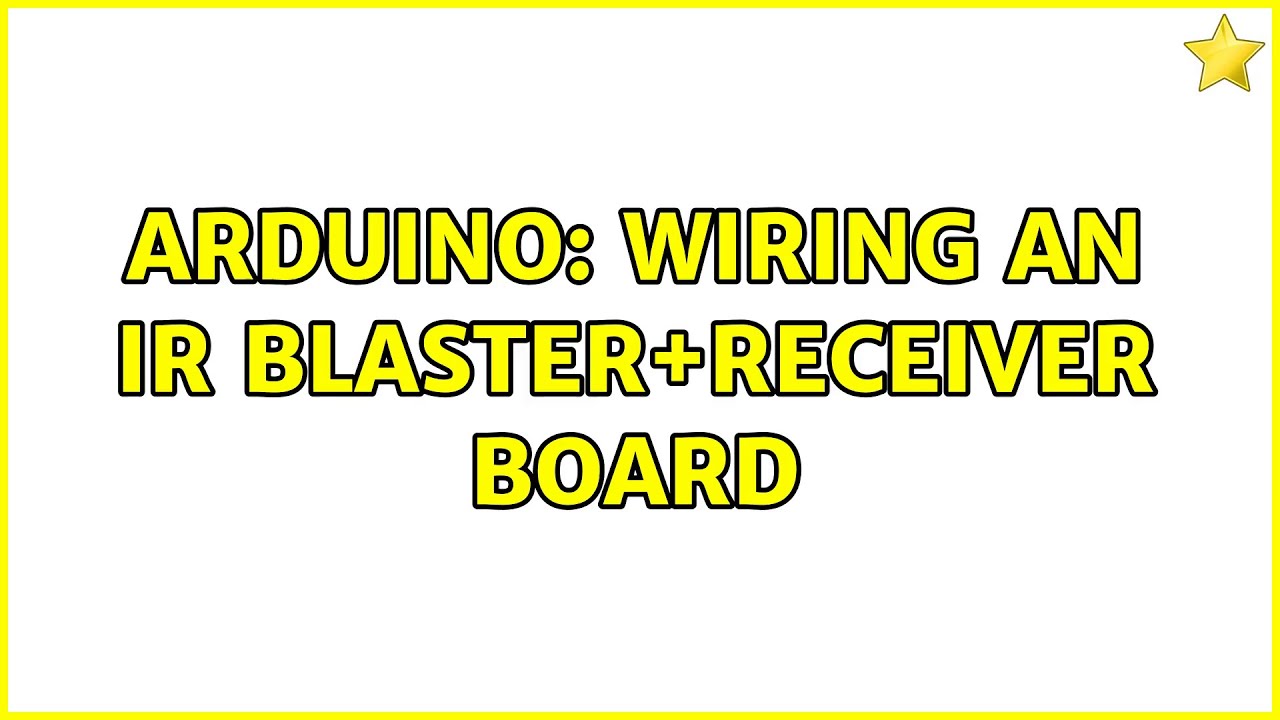 Arduino: Wiring an IR blaster+receiver board - YouTube