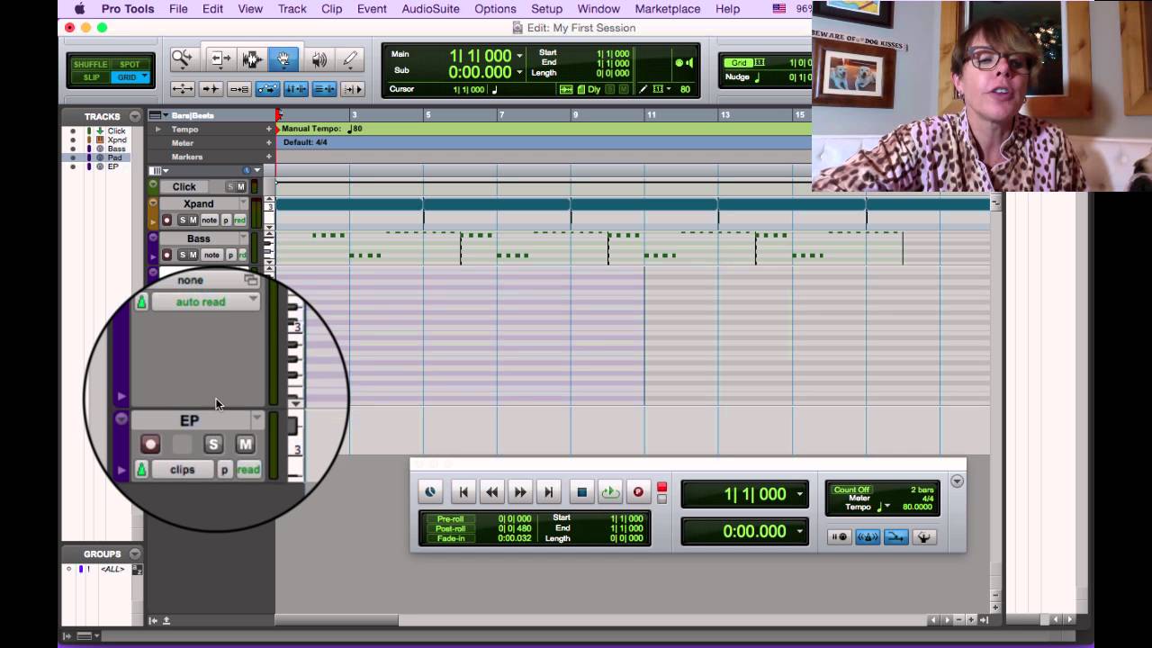 Pro Tools in PJ's - Record Chords on the Keyboard - YouTube