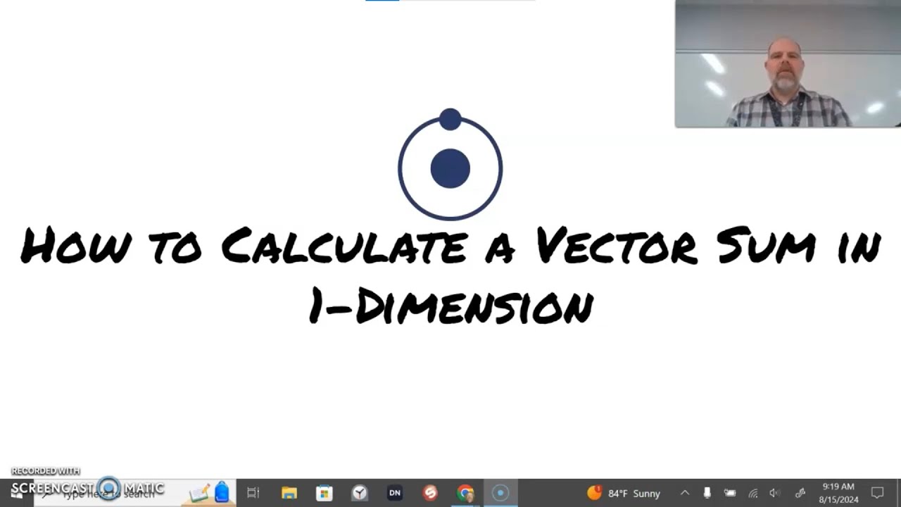 How to calculate a vector sum in 1-D - YouTube