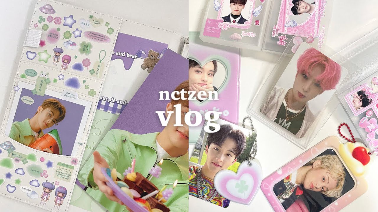 Nctzen Vlog 수상할 정도로 매일 준등기를 뜯는 여성🍧 시즈니 브이로그 준등기깡 포카 바인더 정리 마카롱 다이어리 셋업 맠프 Youtube