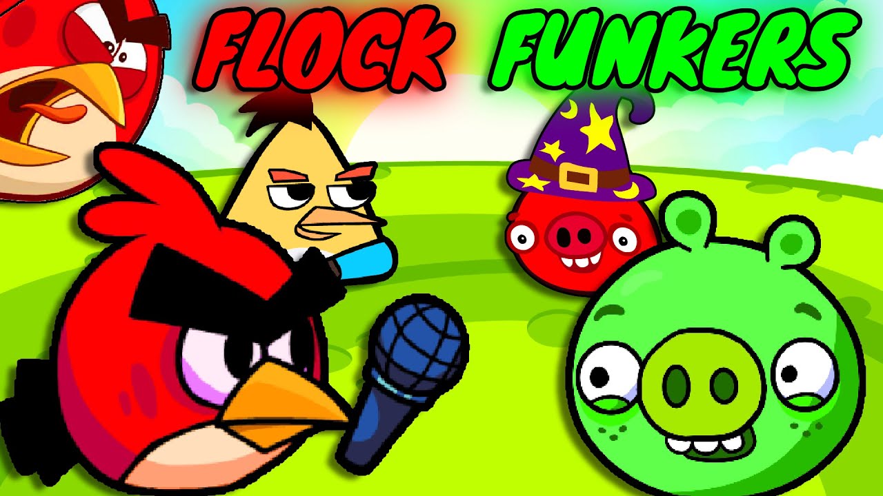FNF ANGRY BIRDS RED BIRD TERENCE VS PIGGY FLOCK FUNKERS #angrybirds # ...