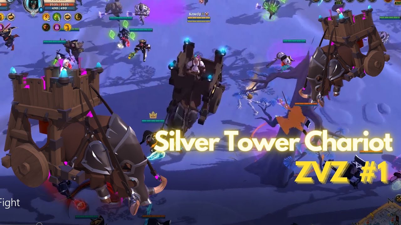 Albion online | ZVZ fight (01) | Supreme Being : Silver Tower Chariot ...