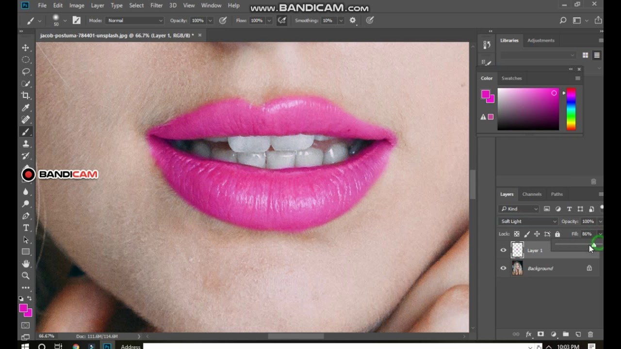 How to edit lips in adube photoshop cc 2018 - YouTube
