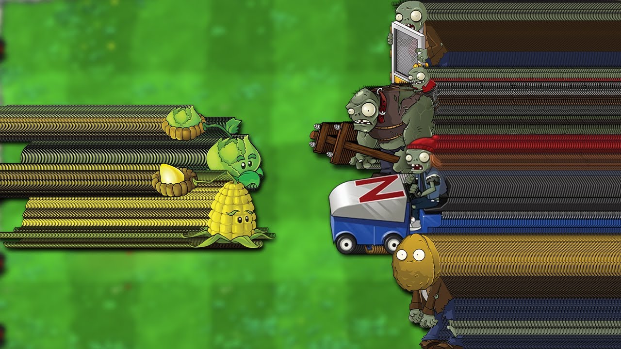 PvZ Challenge - 150 Cabbage-pult & 150 Kernel-pult Vs 200 All Zombies ...