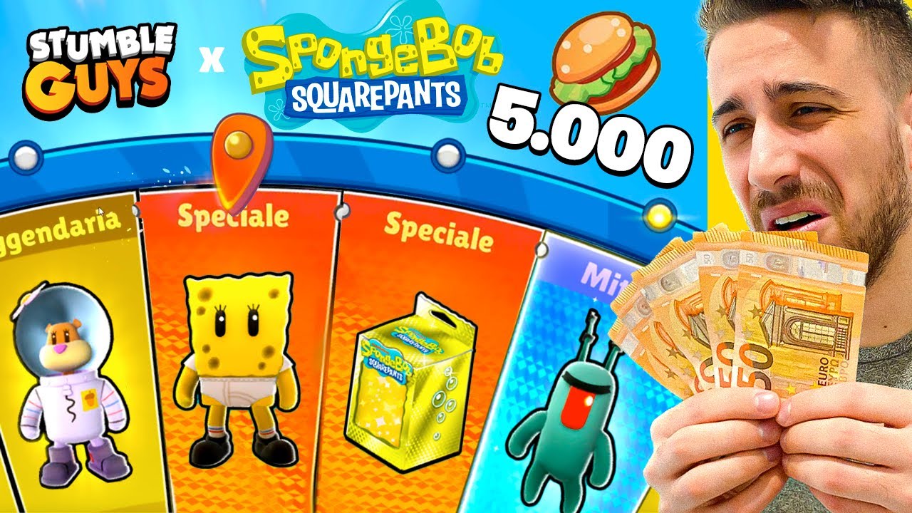 Sblocco le NUOVE SKIN di Spongebob su Stumble Guys! *BELLISSIME* - YouTube