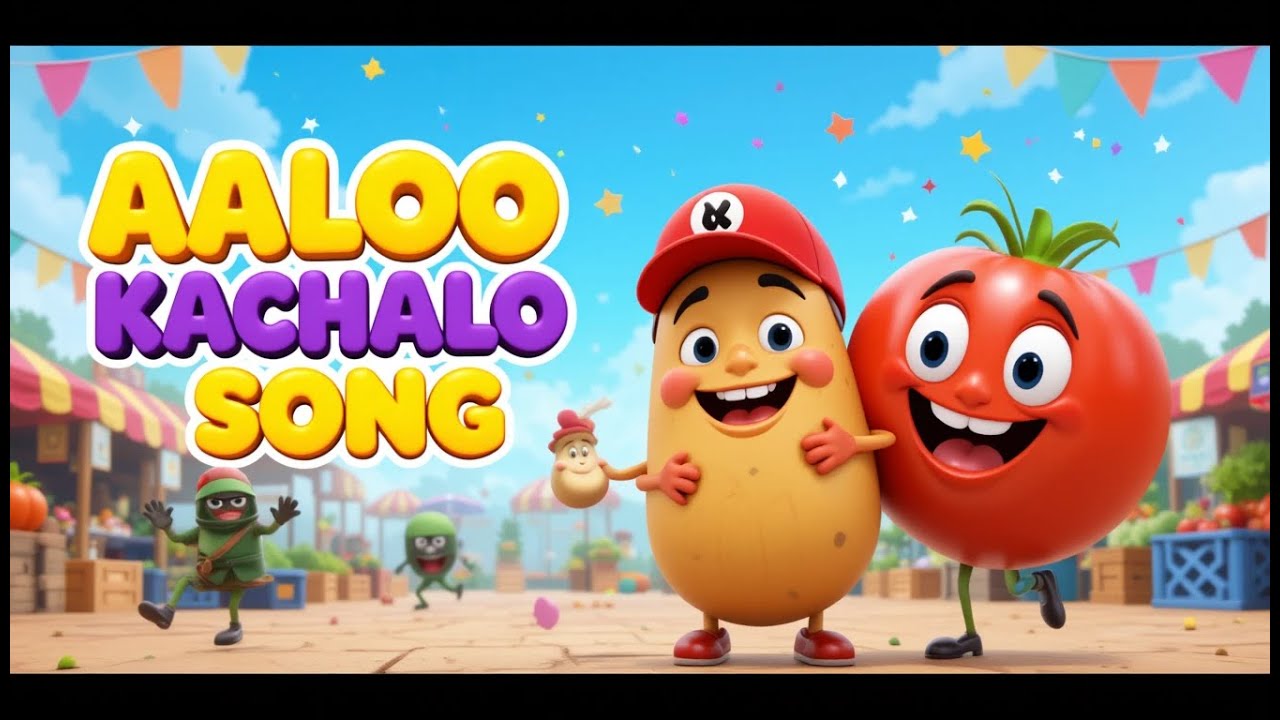 Aloo Kachaloo | Hindi Nursery Rhyme for Kids |3D Animated Vegetables ...