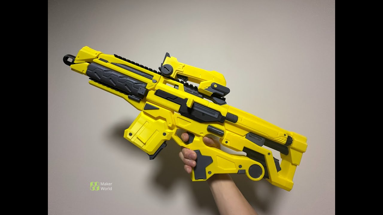 Sci-fi futuristic style rifle Cosplay prop - YouTube