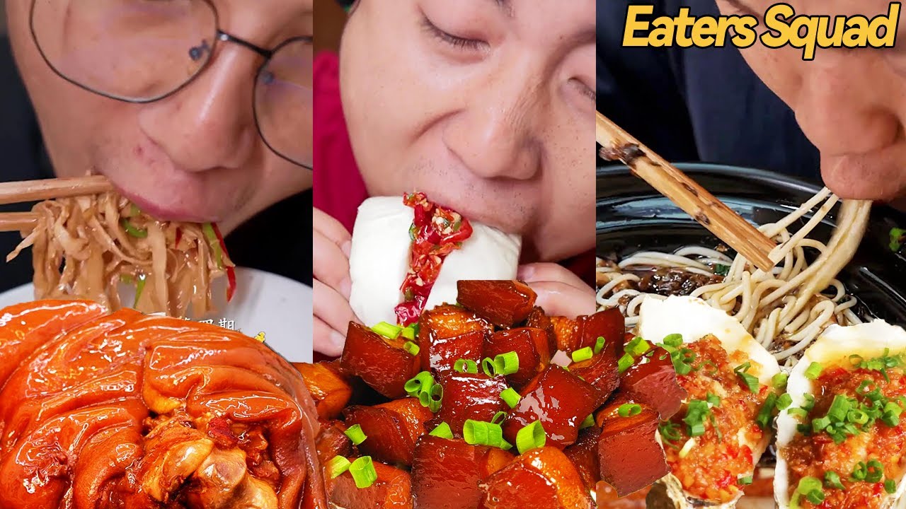 Pickled Pork Noodles with Preserved Vegetables丨eating spicy food and ...