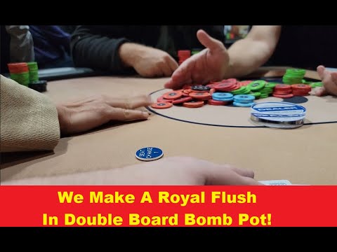 I Hit A Royal Flush In Double Board Bomb Pot Poker Vlog 52 - YouTube