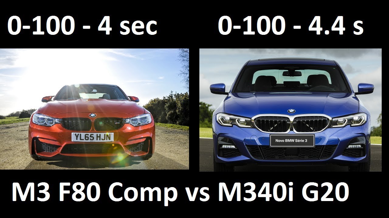 Гонка BMW M340i G20 Xdrive против BMW M3 F80 Competition - YouTube