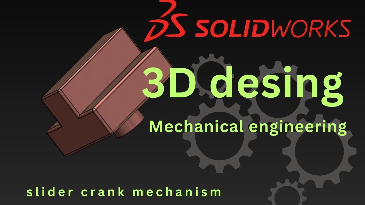@How to make a connector for slider crank mechanism #solidworks #cad #engineering #3D design# ...