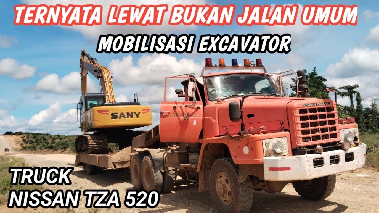 Ternyata truck yang di lewati bukan jalan umum, truck nissan tza 520 ...