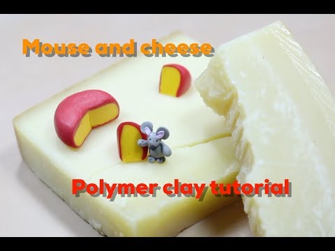 Mouse and Cheese polymer clay Tutorial - YouTube