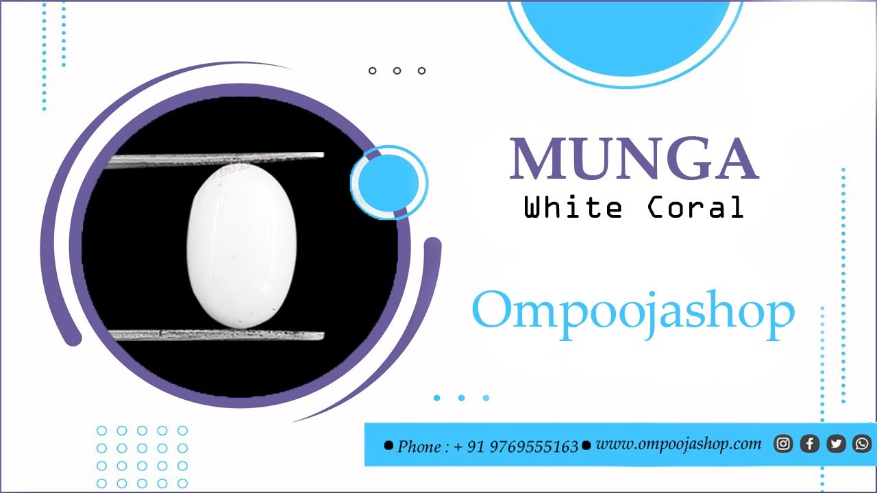 White Coral (Munga) - Capsule Gemstone #ompoojashop Om Pooja Shop - YouTube