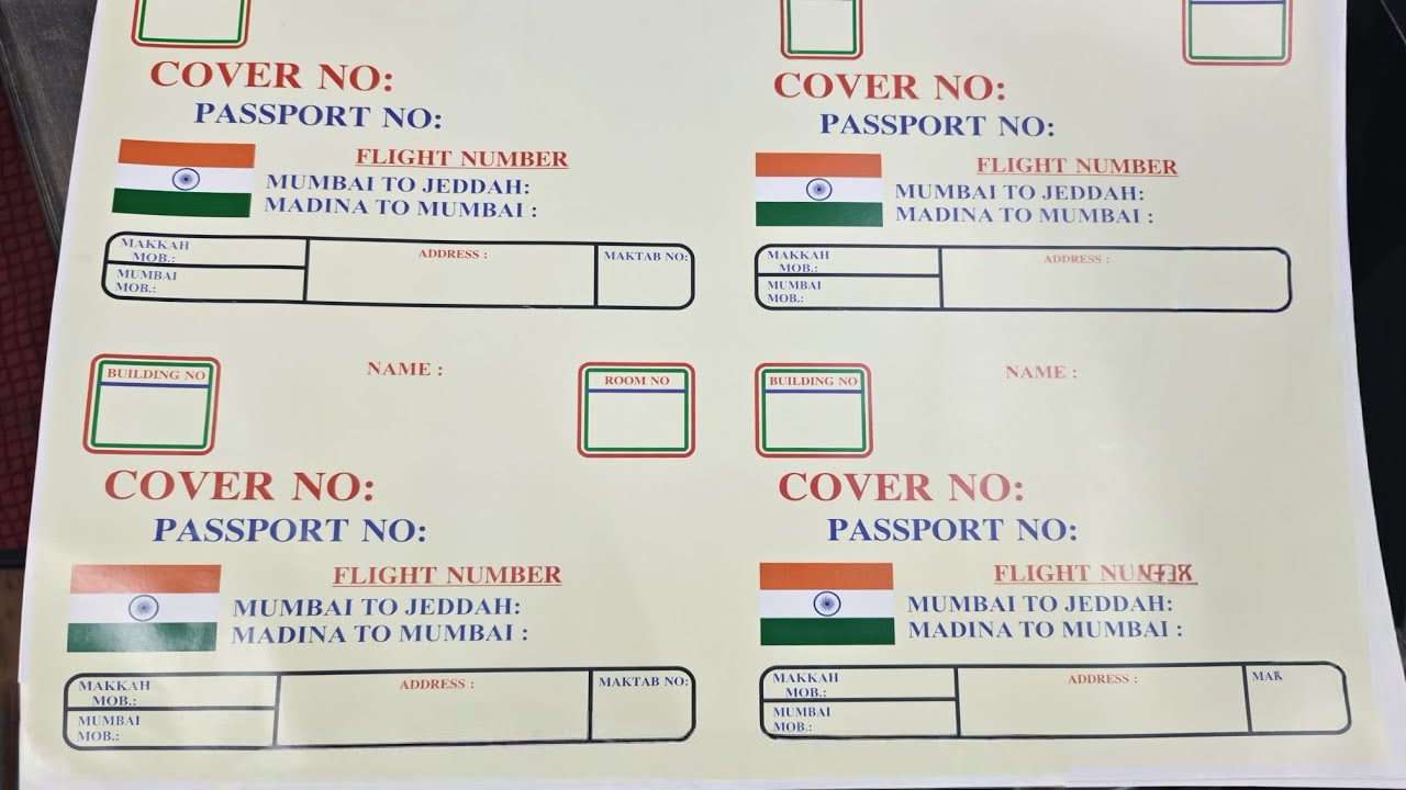 FREE HAJJ LUGGAGE STICKERS #hajj - YouTube