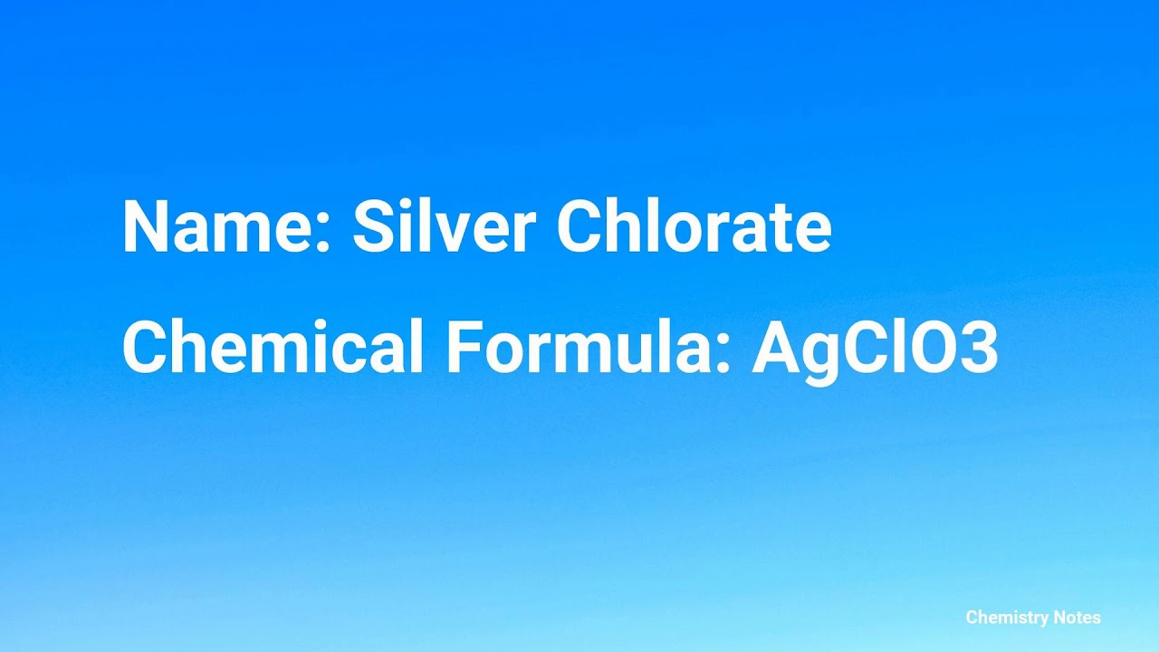 Silver Chlorate - YouTube