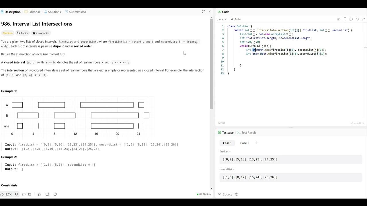 Leetcode 986. Interval List Intersections | Hindi - YouTube