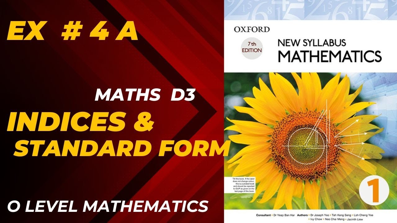 Chapter 4 / Maths / O LEVEL / INDICES and Standard form - YouTube