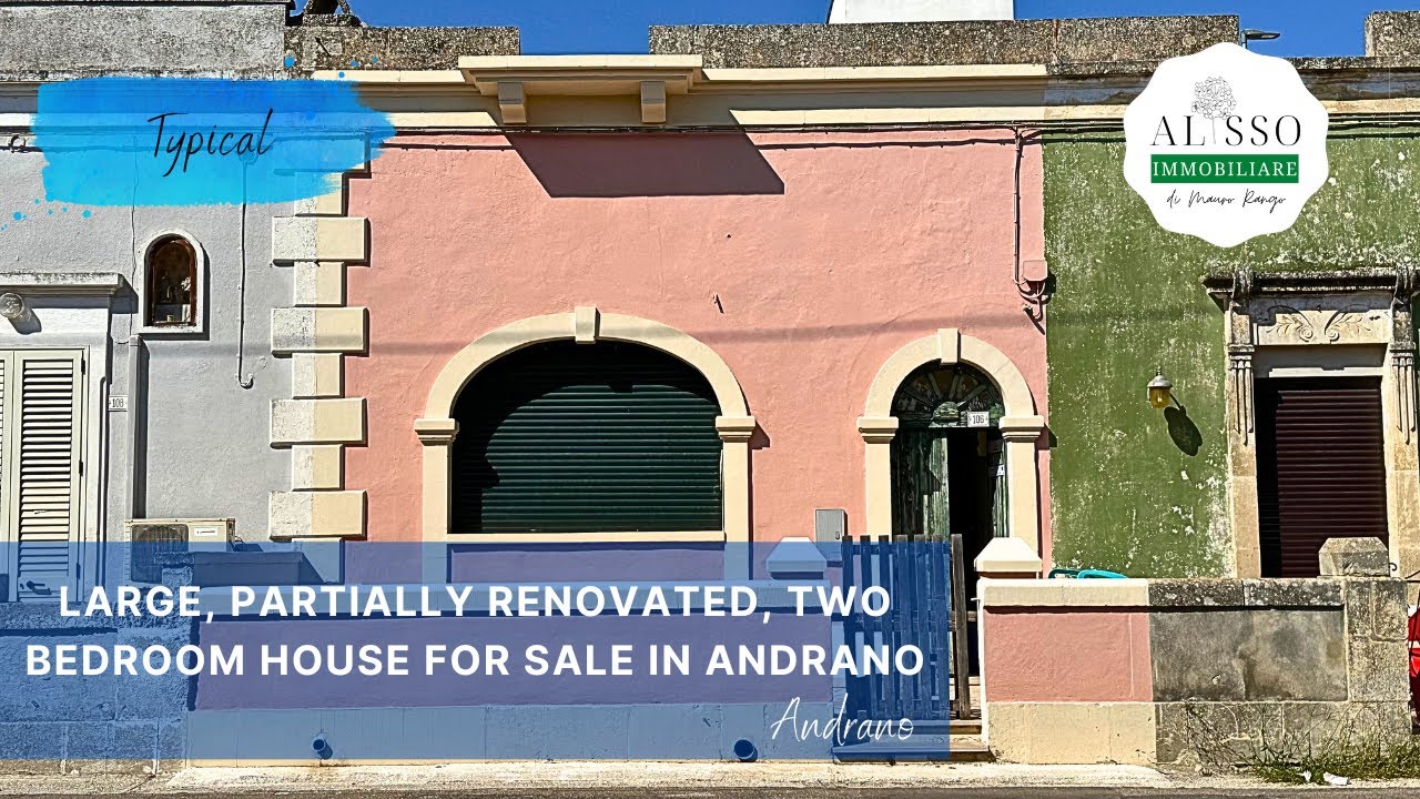 Large, partially renovated, two bedroom house for sale in Andrano ...