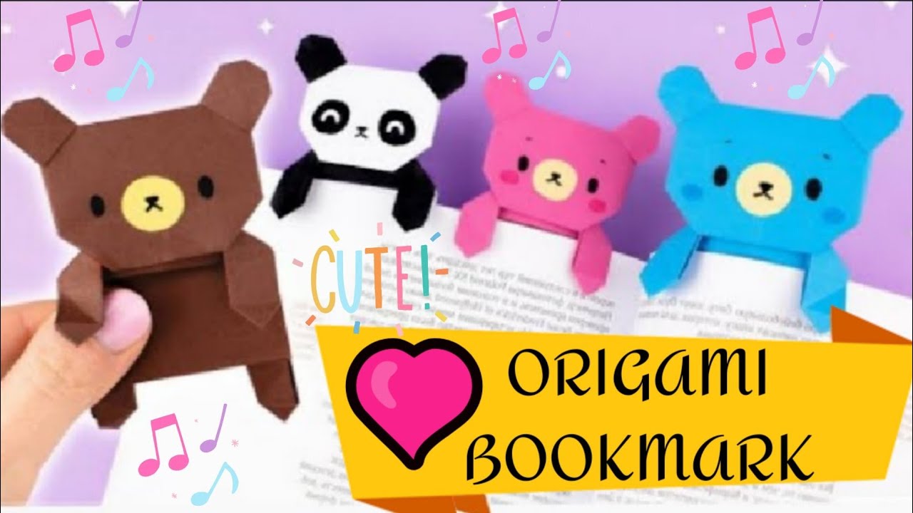 Origami Bear panda bookmark | Origami Bookmark | Tutorial - YouTube