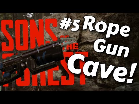 Sons of The Forest - Rope Gun Cave! #5 - YouTube