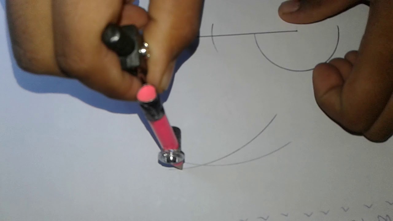 How to draw 50° angle by using compass - YouTube