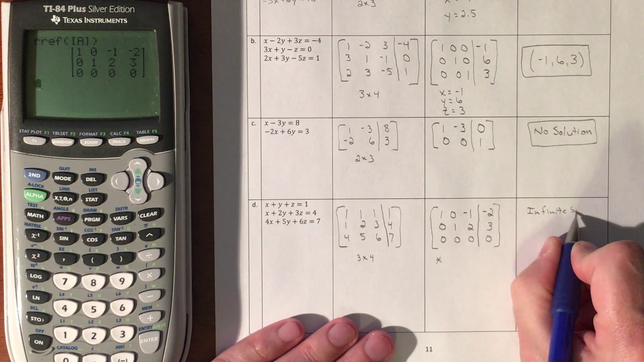 Solving Systems Of Equations Using Matrices Calculator Part 2 YouTube Solving Systems Of Equations Using Matrices Calculator Part 2 YouTube