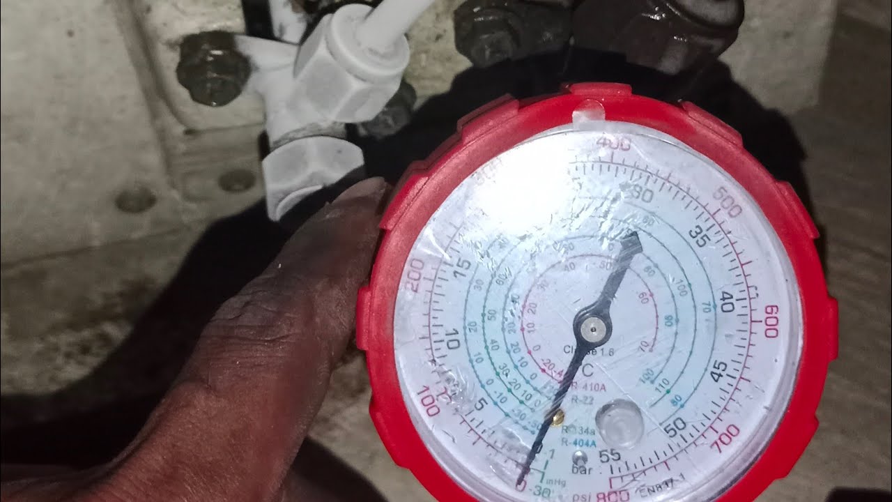 r22 gas charging | r22 gas pressure | r22 gas | r22 full top up - YouTube