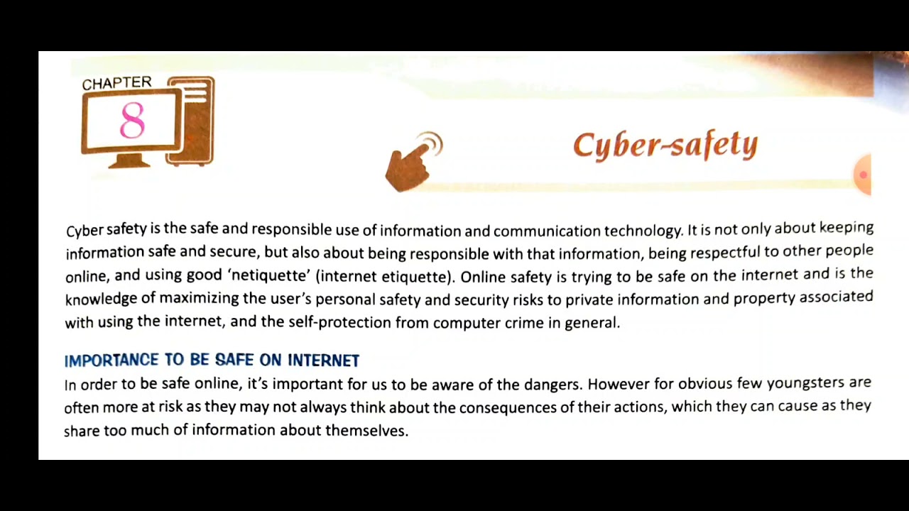 Class IX Chapter 8(Cyber Safety) - YouTube