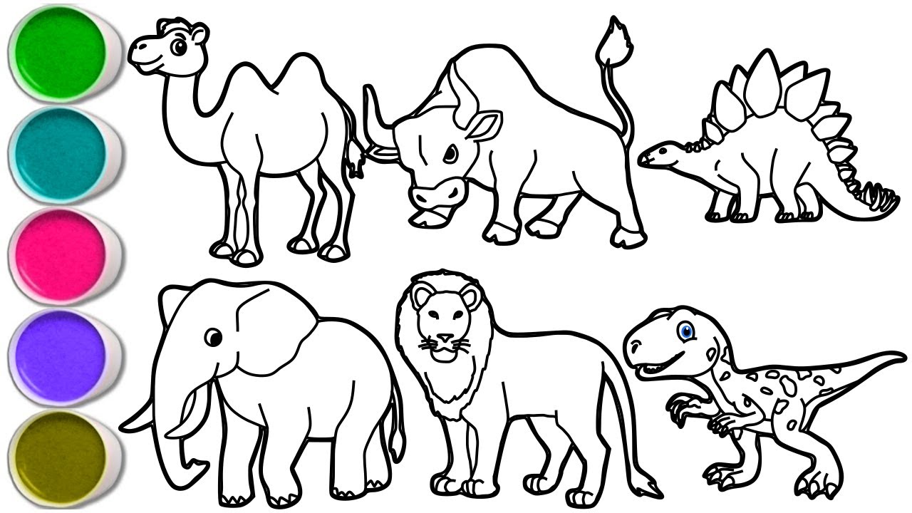 Draw Amazing Animals in Minutes! Camel, Bull, Stegosaurus, Elephant ...