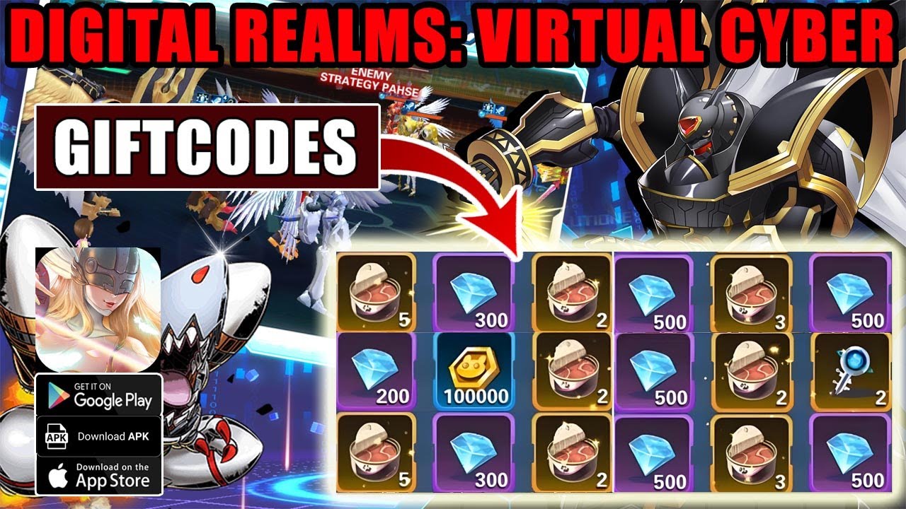 Digital Realms: Virtual Cyber & 6 Giftcodes Gameplay - Digimon RPG Game Android iOS - YouTube