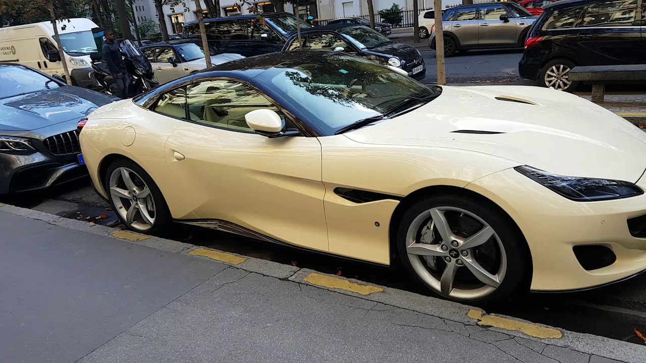 2019 Ferrari portofino Avorio in PAris France - YouTube