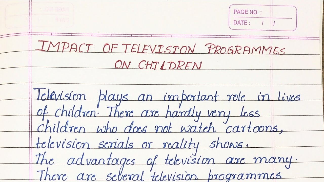 Essay on Impact of Television Programmes on Children - YouTube