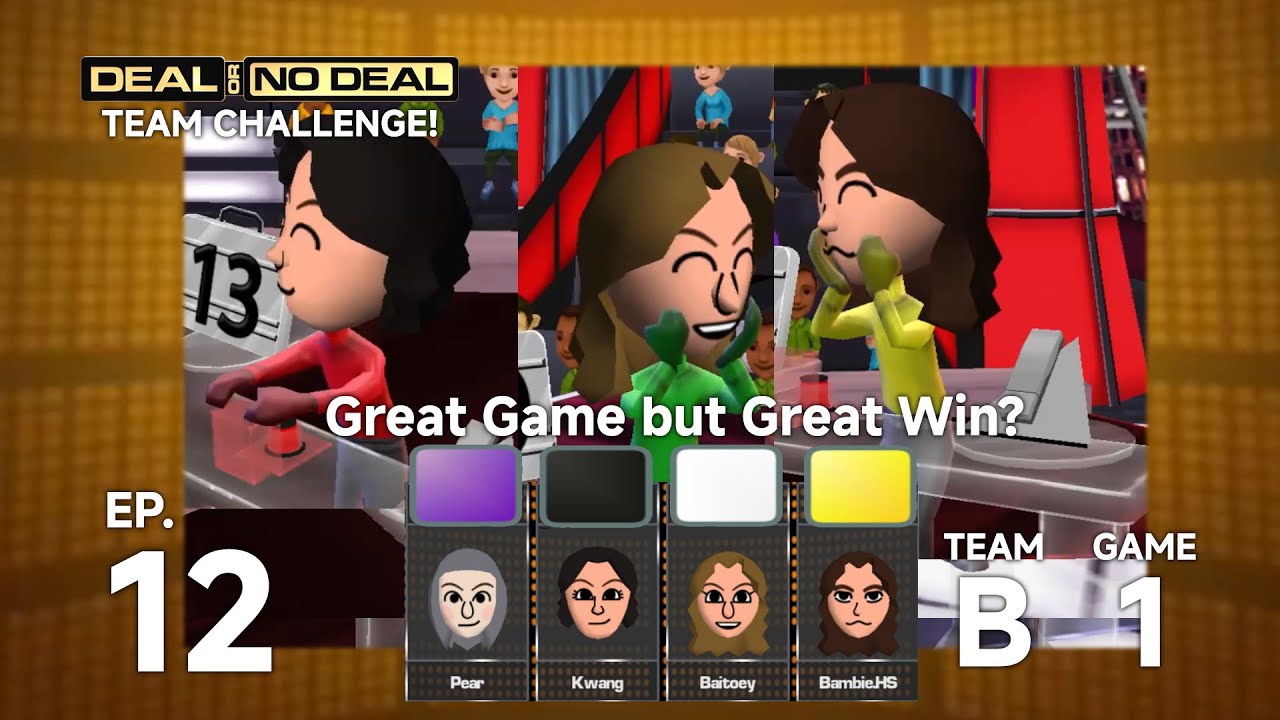 Deal or No Deal Wii Team Challenge Ep 12 Mii's-2 Team Purple-B,Black-B ...