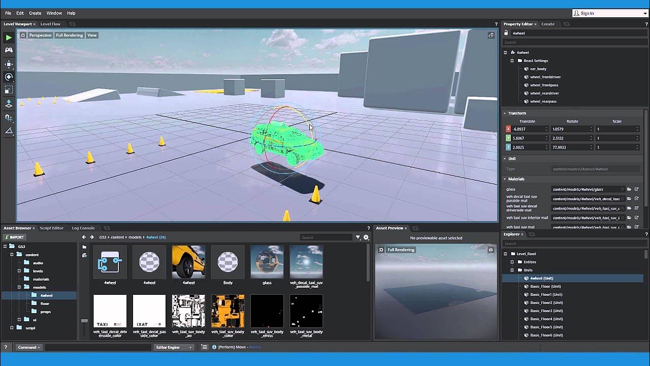 Getting Started in Stingray - Part 3: Place and manipulate objects - YouTube