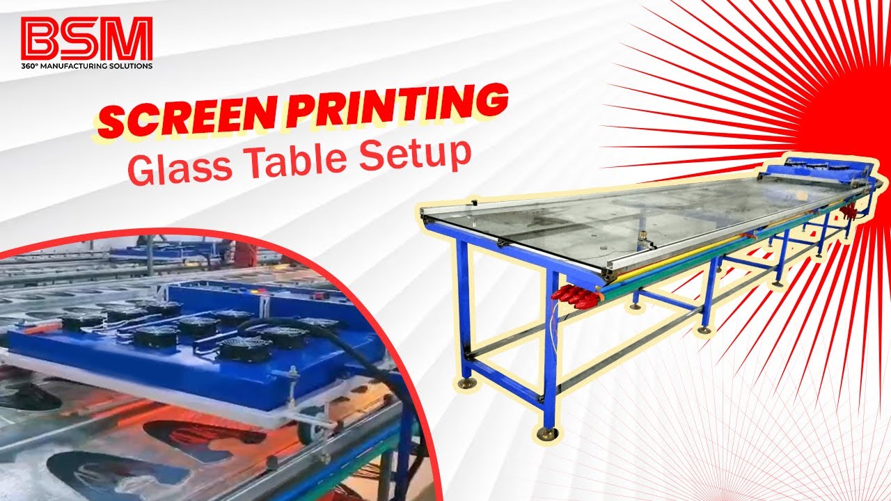 Screen Printing Glass Table Setup - Screen Printing Techniques ...