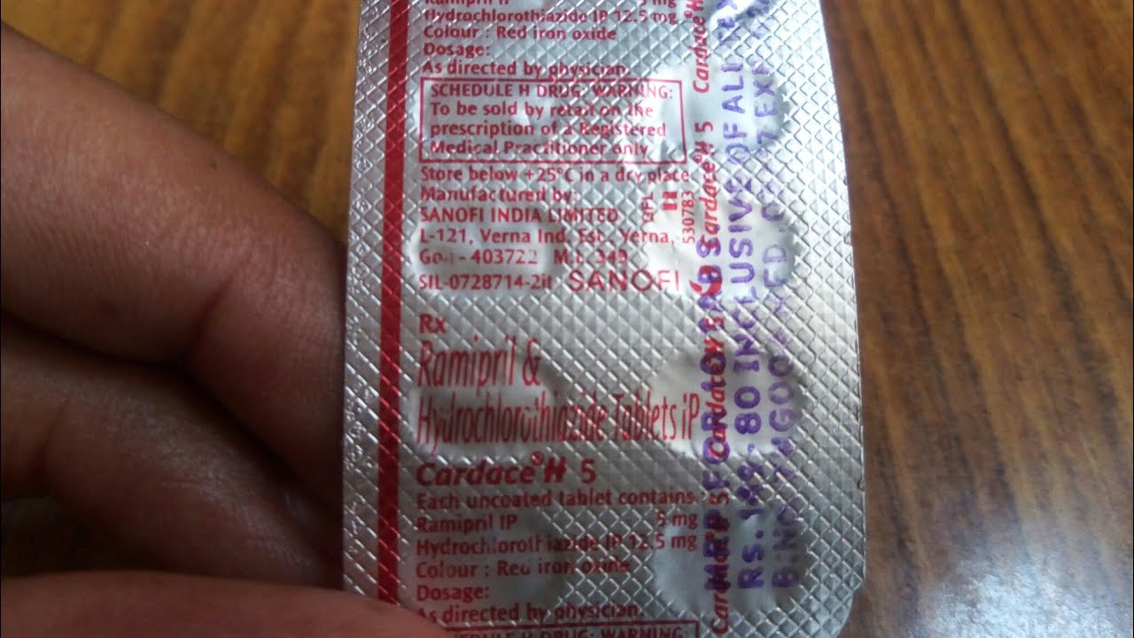 Cardace H 5 tab Rx_Ramipril & Hydrochlorothiazide - YouTube