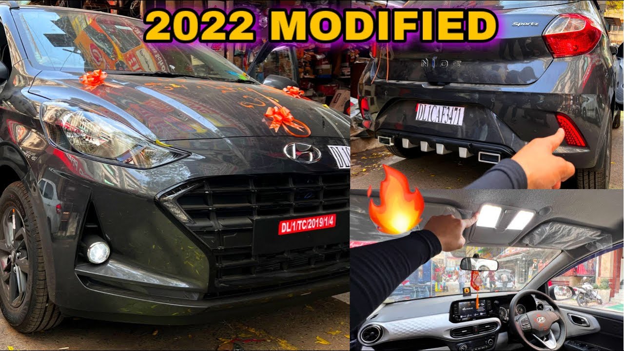 GRAND i10 NIOS 2022 AISE MODIFIED HUI😍SUNGLASS HOLDER, BACK DIFFUSER🔥 ...