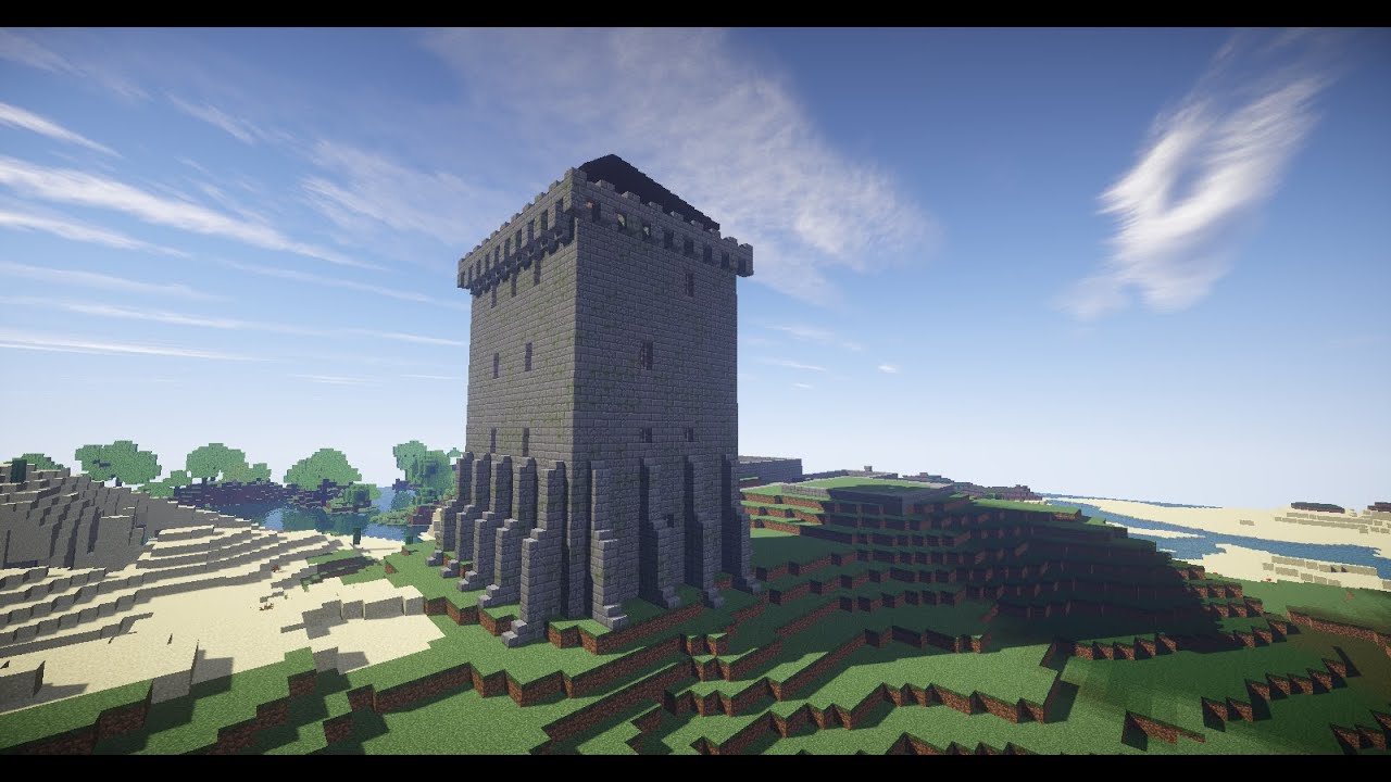 Minecraft how to build a castle, part 1: tower, by Scrapchallenge - YouTube