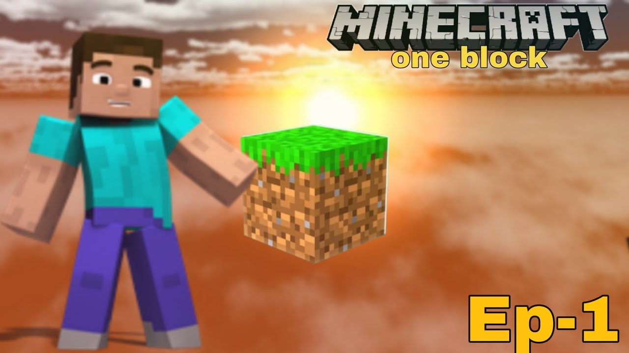 one block hardcore series Minecraft gameplay video Ep1 - YouTube