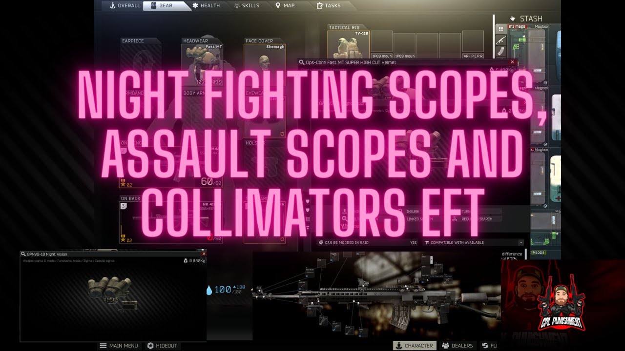 Night fighting Scopes, Assualt Scopes and Collimators EFT - YouTube