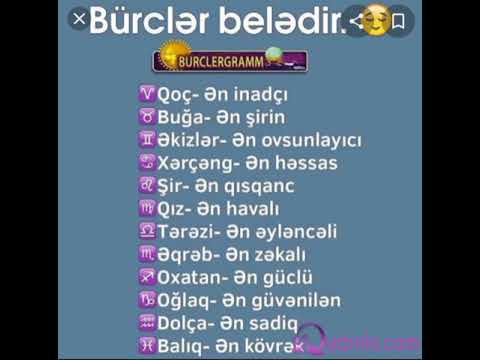 bürclər haqqında video