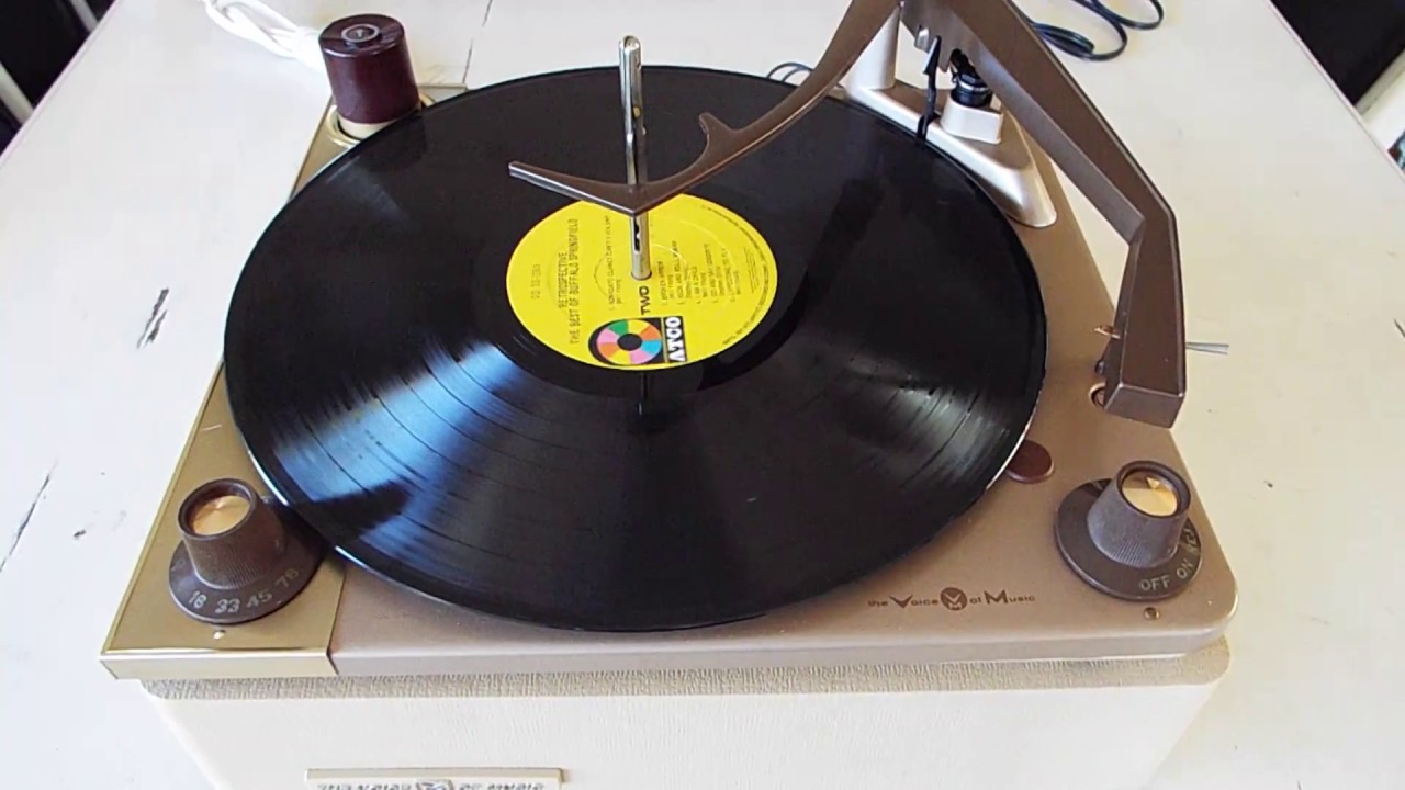 Voice of Music 4 speed automatic record changer playing an LP - YouTube