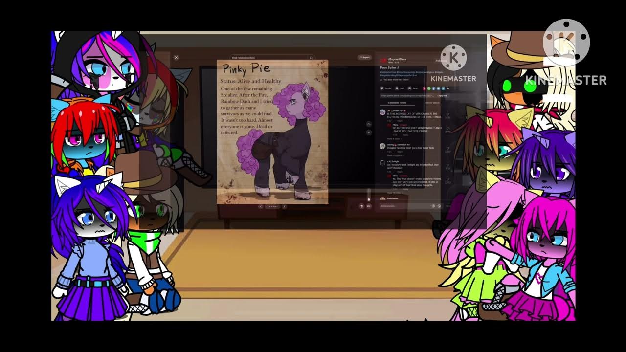 Main 6 + guests react to MLP horror AUs [graveyard plague] - YouTube