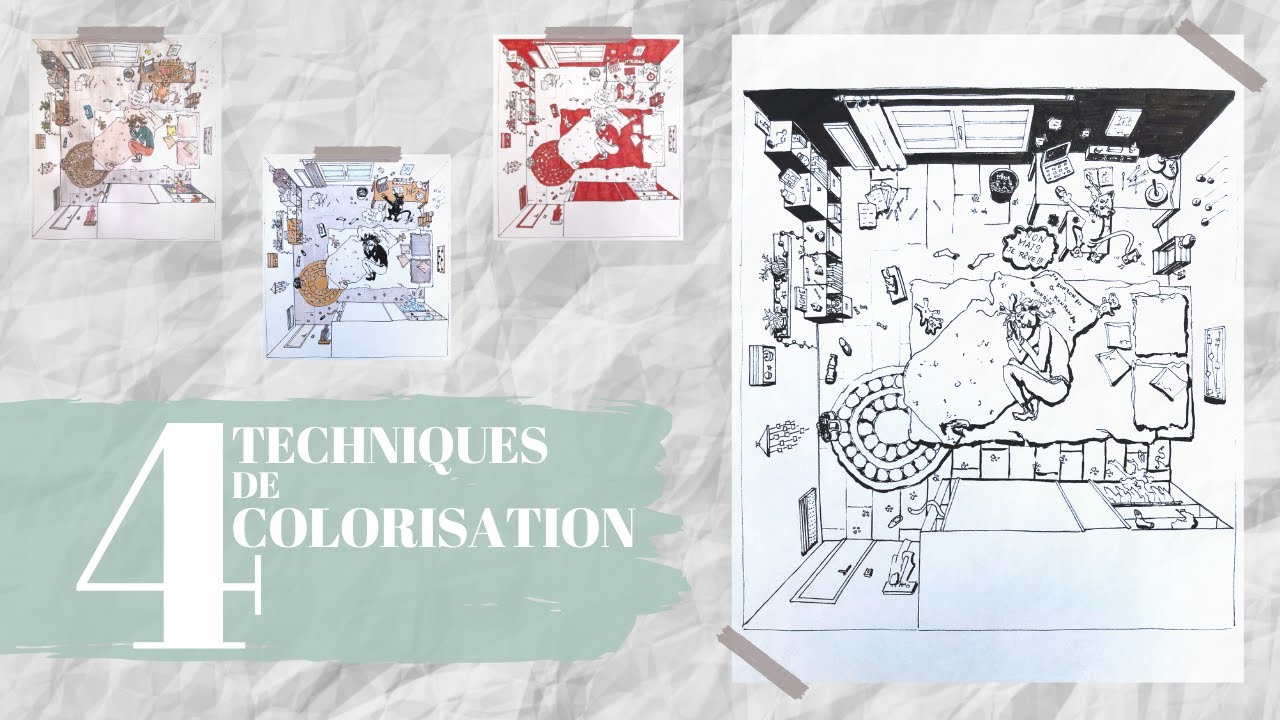 Art : APPRENDRE 4 TECHNIQUES DE COLORISATION ! 🖊 - YouTube