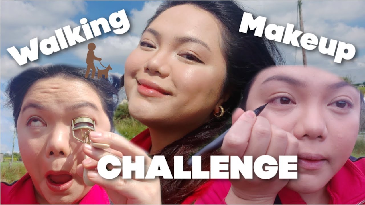 Walking Makeup Challenge - YouTube