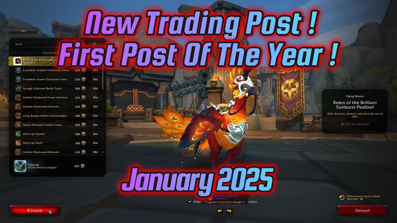 New January 2025 Trading Post World Of Warcraft (4k Resolution) - YouTube