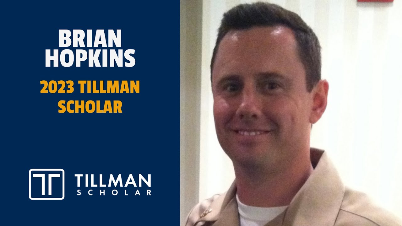 Brian Hopkins | 2023 Tillman Scholar - YouTube